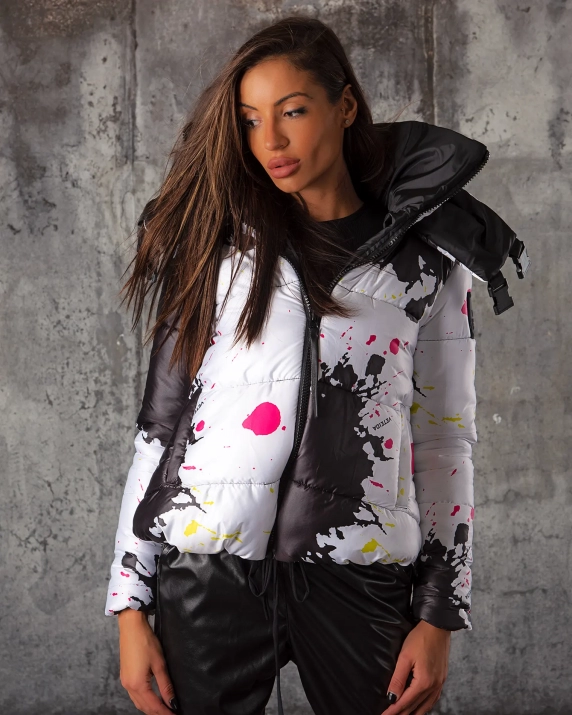 Splash Puffer Jacket, White Color | ExclusiveJeans.com